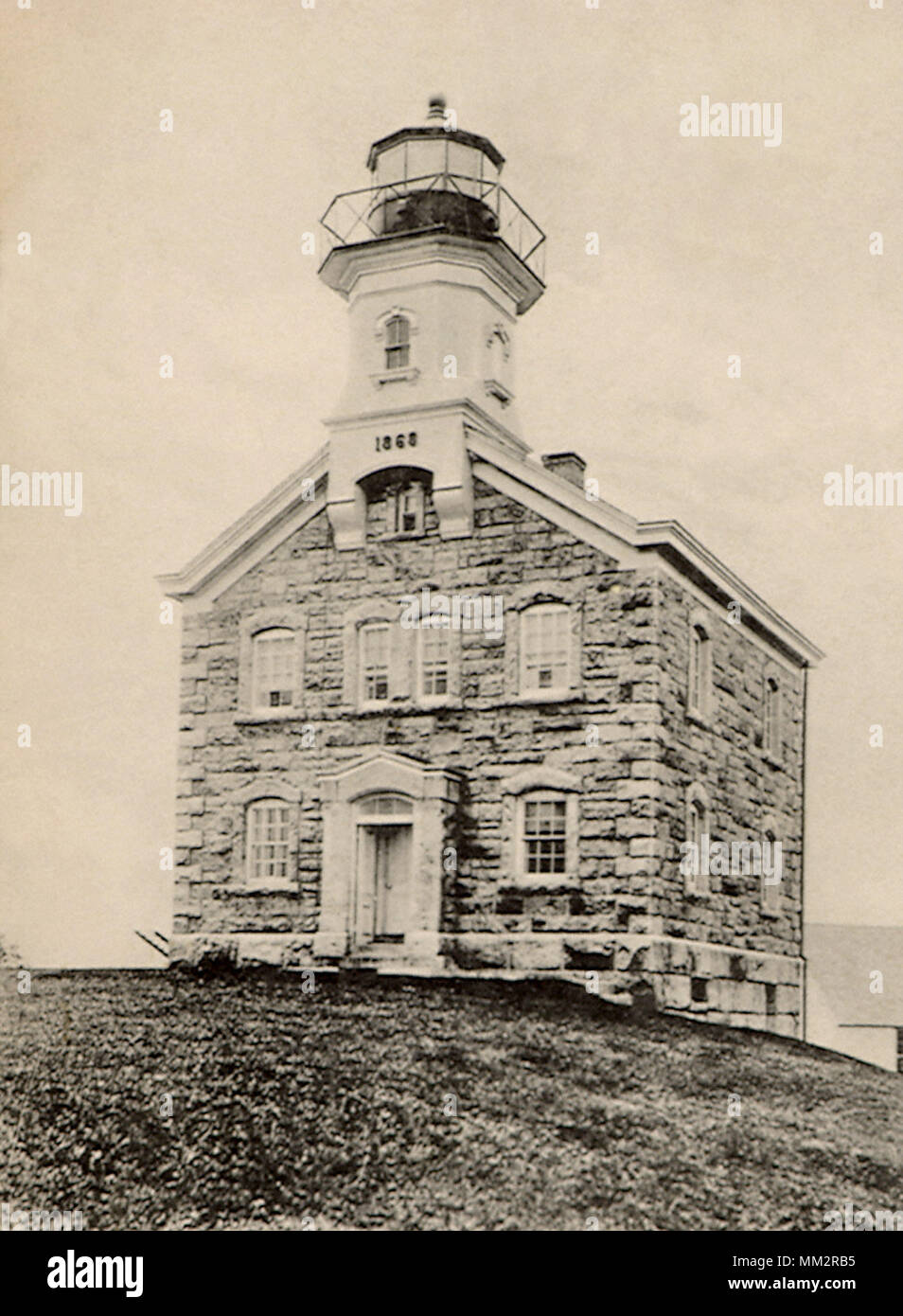 Captain's Island Lighthouse. Greenwich. 1906 Stock Photo - Alamy