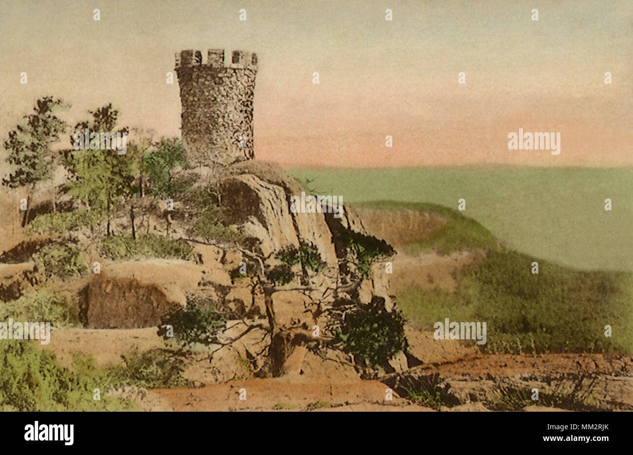 Castle Craig in Hubbard Park. Meriden. 1910 Stock Photo - Alamy