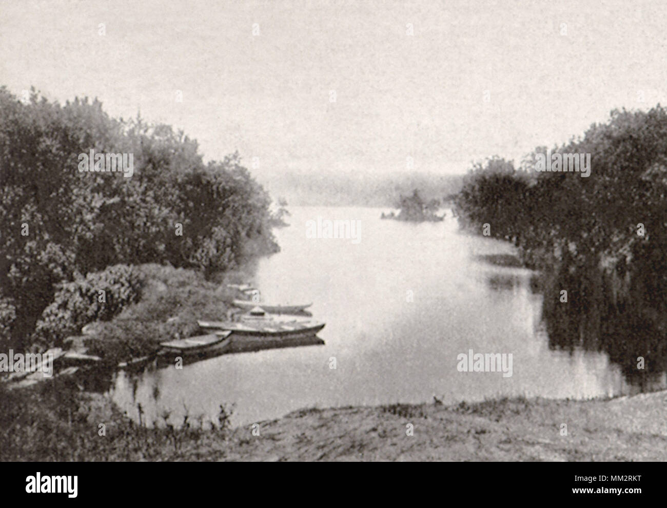 Bashan Lake. Moodus. 1910 Stock Photo - Alamy