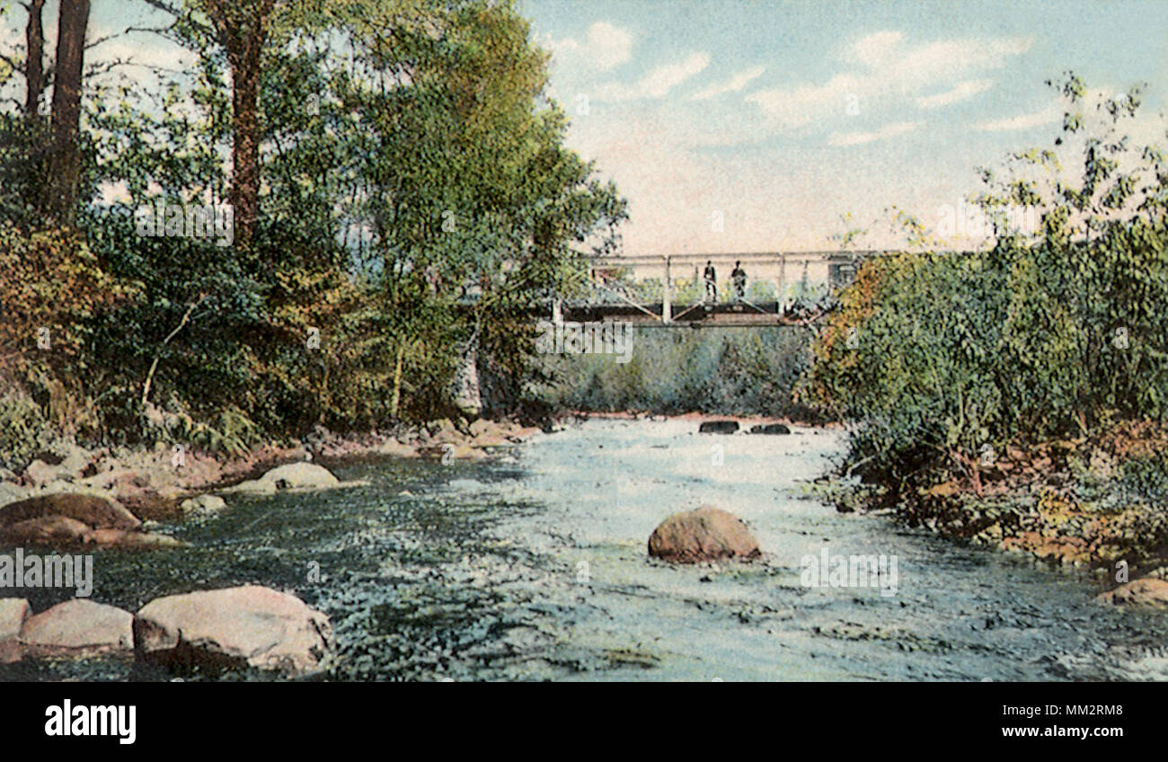 South Main St. Bridge & Moosup River. Moosup. 1908 Stock Photo - Alamy
