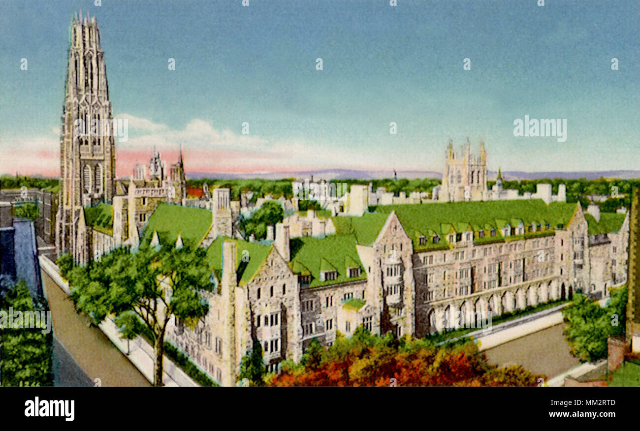 Harkness Quadrangle at Yale. New Haven. 1938 Stock Photo - Alamy