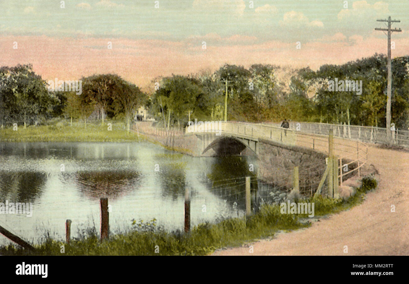 First Bridge at Lake Whitney. New Haven. 1913 Stock Photo - Alamy