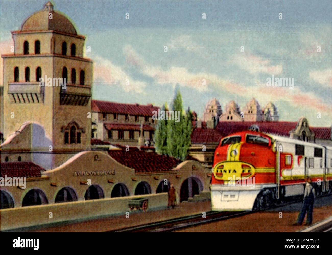 Railroad Station. Santa Fe. 1935 Stock Photo - Alamy