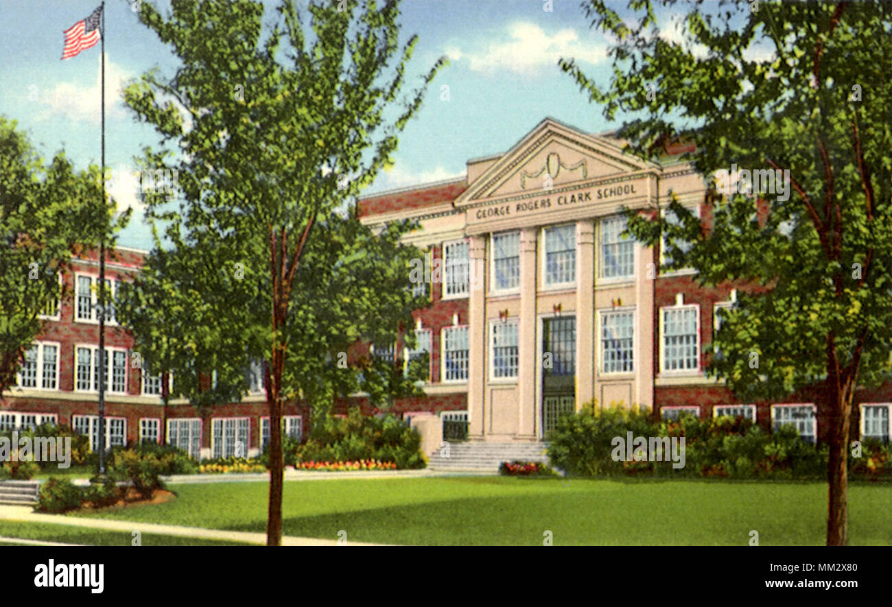 Clark High School. Hammond. 1940 Stock Photo - Alamy