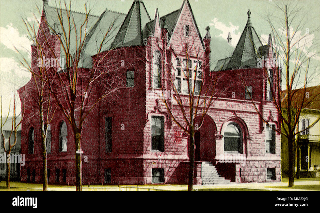 Public Library. South Bend. 1910 Stock Photo - Alamy