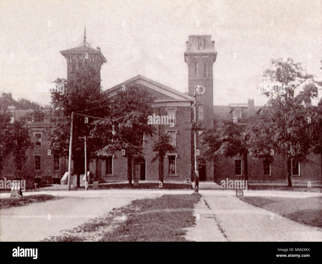 Old College Building. Valparaiso. 1930 Stock Photo - Alamy