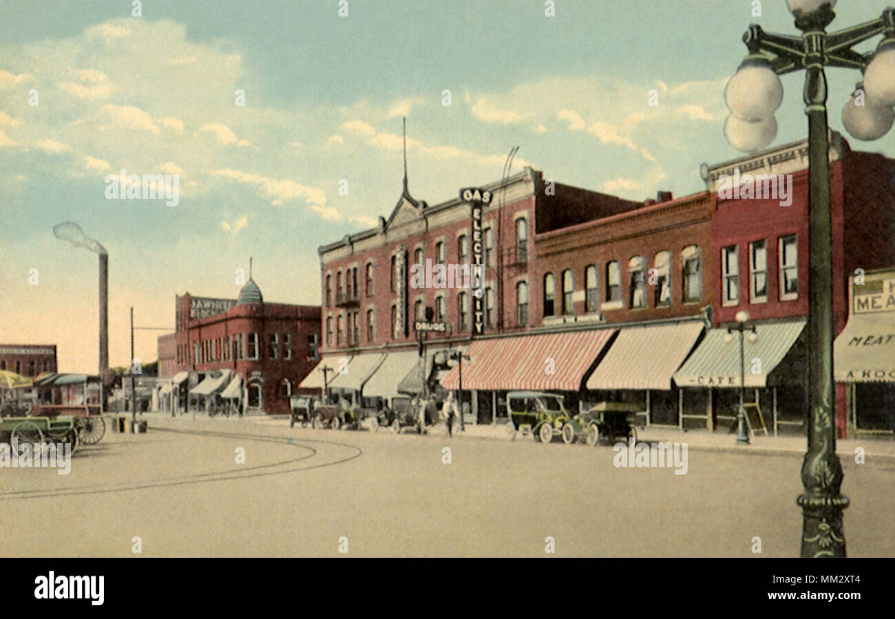 East Side of Square. Centerville. 1915 Stock Photo - Alamy