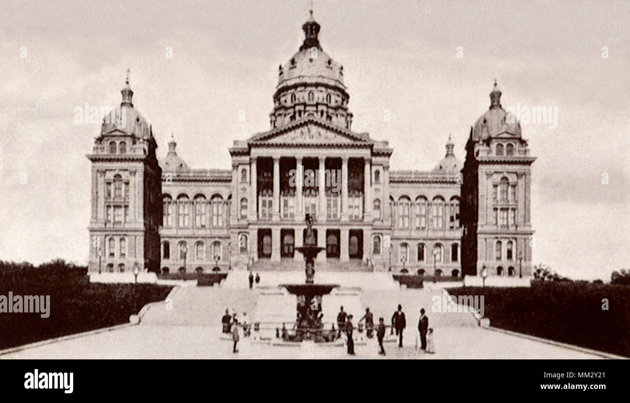 State Capitol Building. Des Moines. 1910 Stock Photo - Alamy
