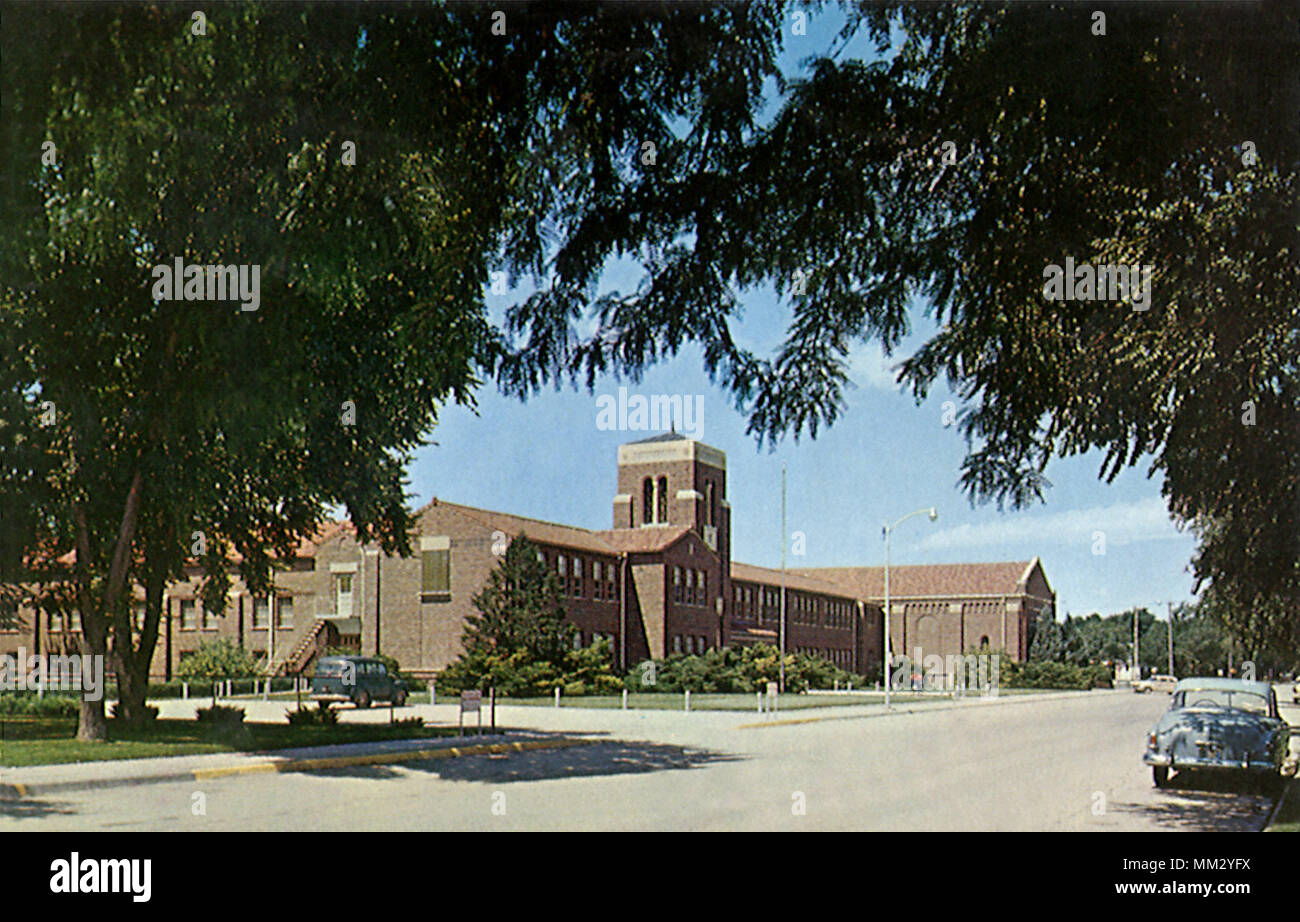 Colby Community High School. Colby. 1950 Stock Photo - Alamy