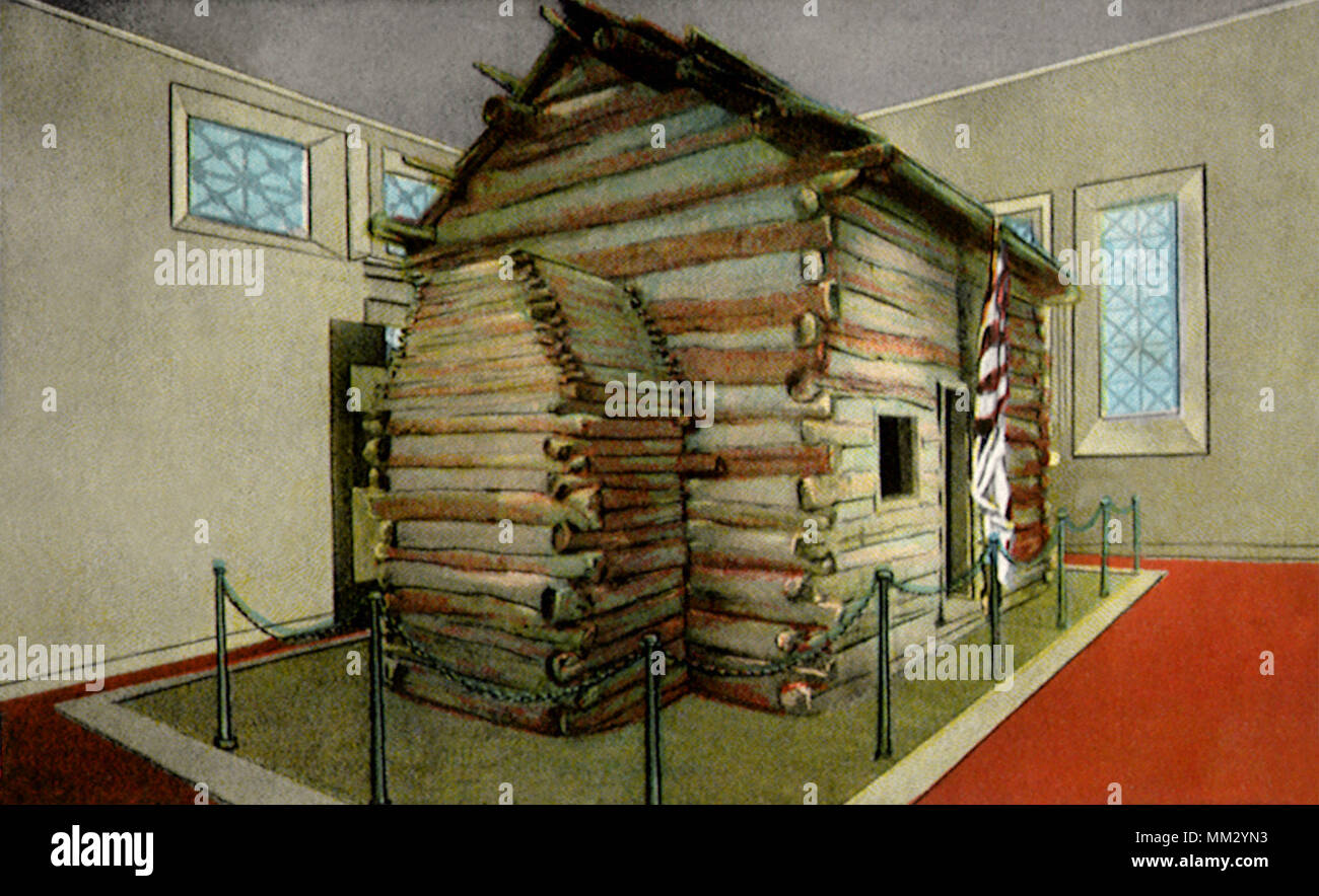 Lincoln Cabin. Hodgenville. 1935 Stock Photo - Alamy