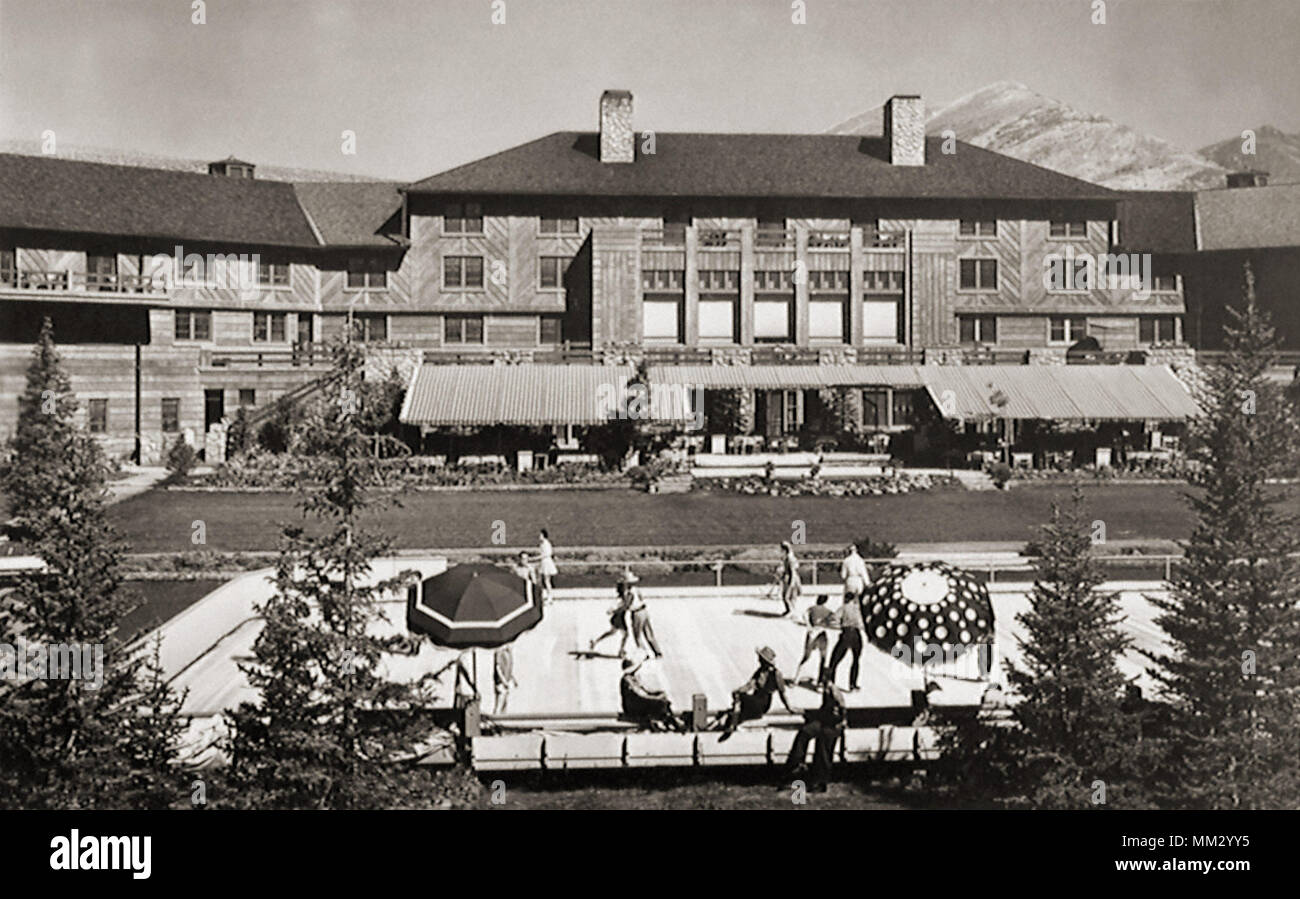Lodge and Ice Rink. Sun Valley. 1949 Stock Photo - Alamy