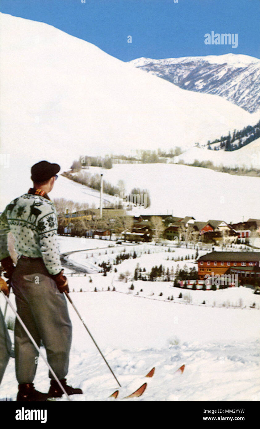Sun Valley Village. Sun Valley. 1950 Stock Photo - Alamy