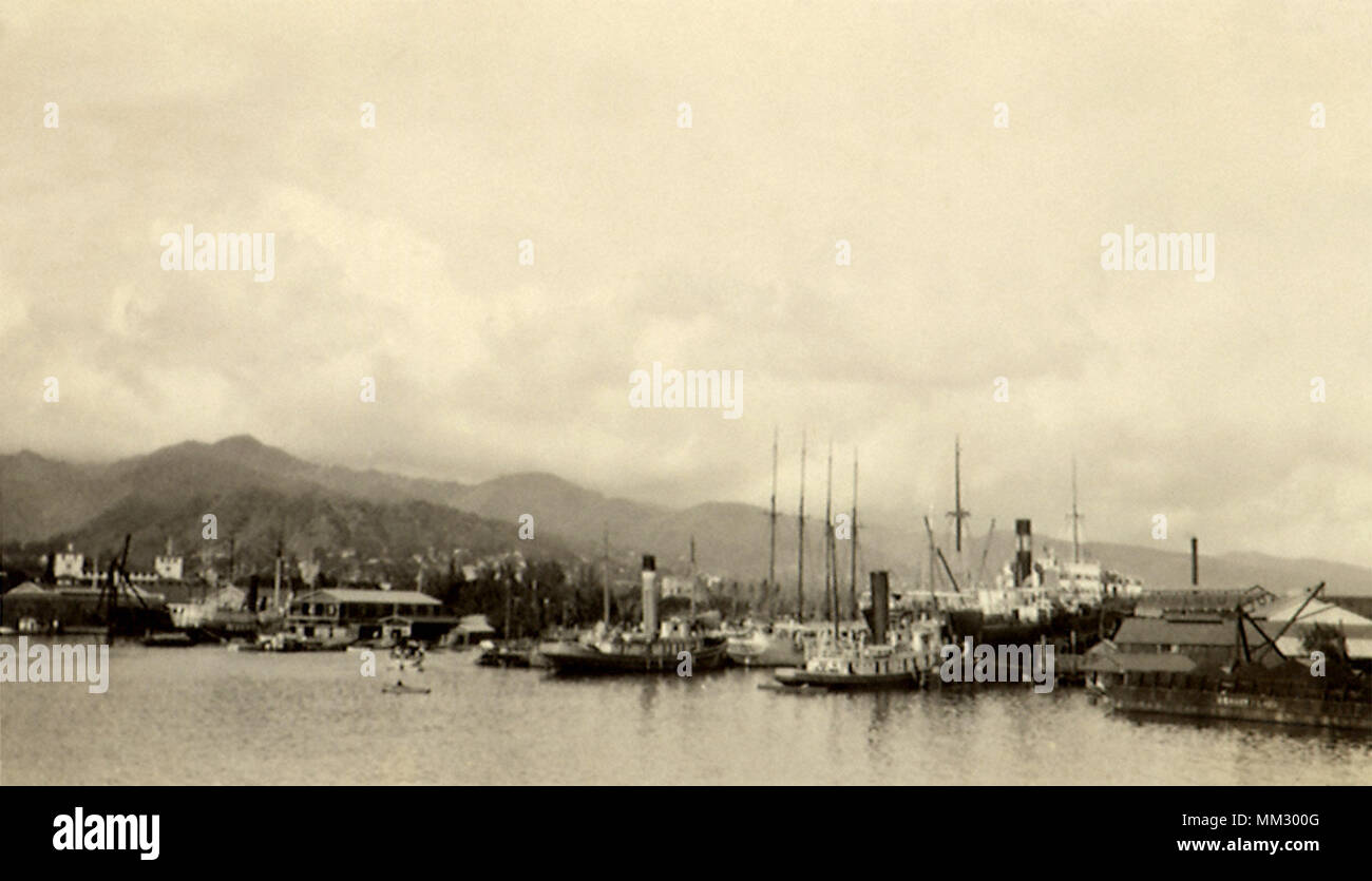Hilo Harbor. Hilo. 1915 Stock Photo - Alamy