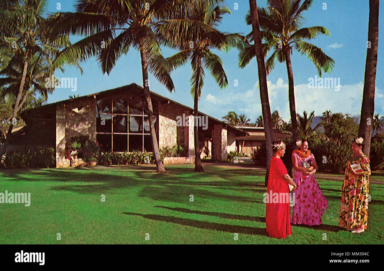 Library Building. Waikiki. 1950 Stock Photo - Alamy