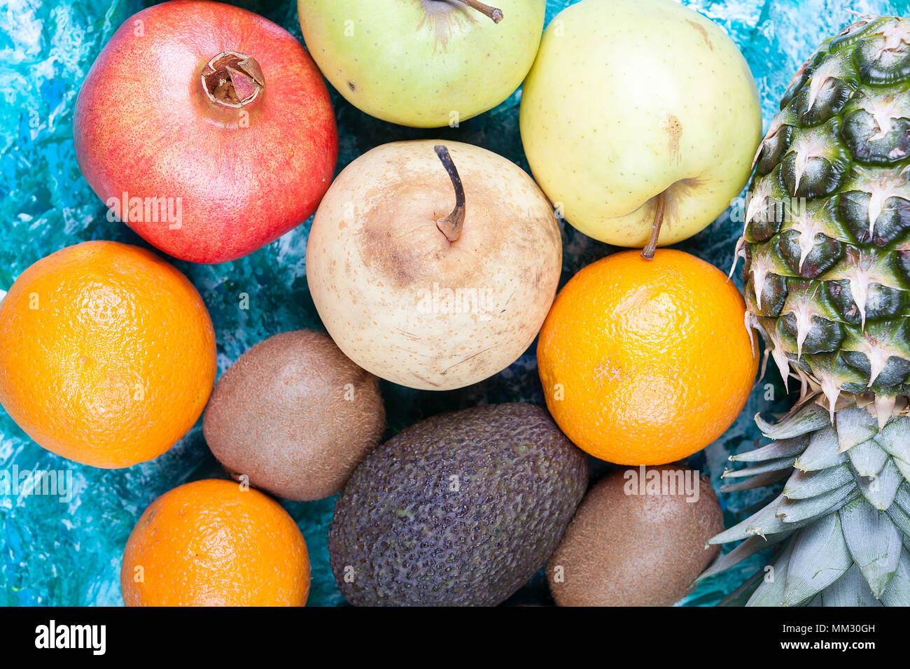 Close up of different fruits Stock Photo - Alamy