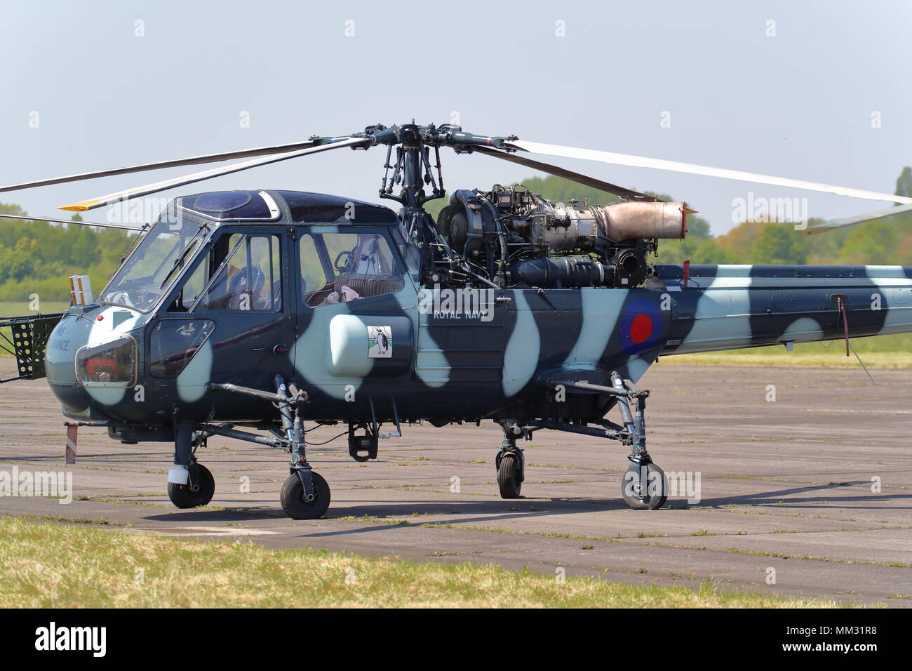 A Wasp helicopter XT787 at the Abingdon Air & Country Show Stock Photo ...