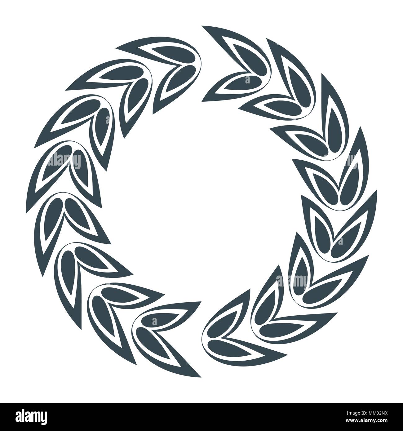 Retro laurel wreath heraldic Cut Out Stock Images & Pictures - Alamy