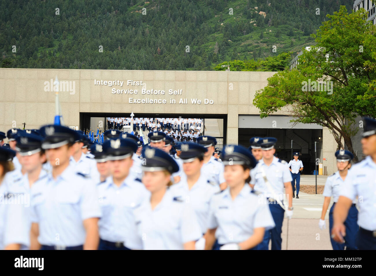 Cadets prepare for the Parents' Weekend Parade Sept. 1, 2017, at Air ...
