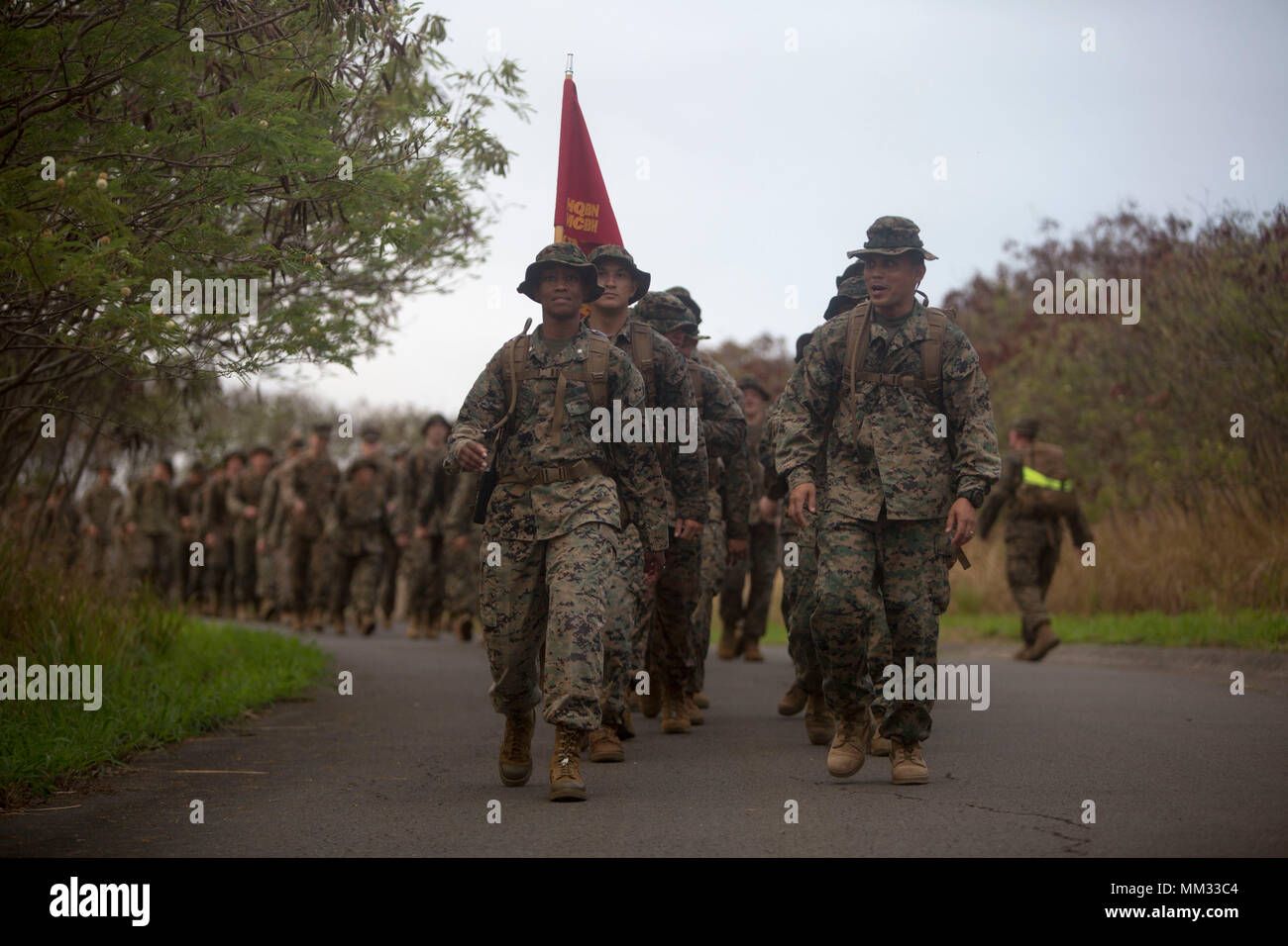 U.S. Marine Corps Lt.Col. Marshalee Clarke, the commanding officer of Headquarters Battalion ...