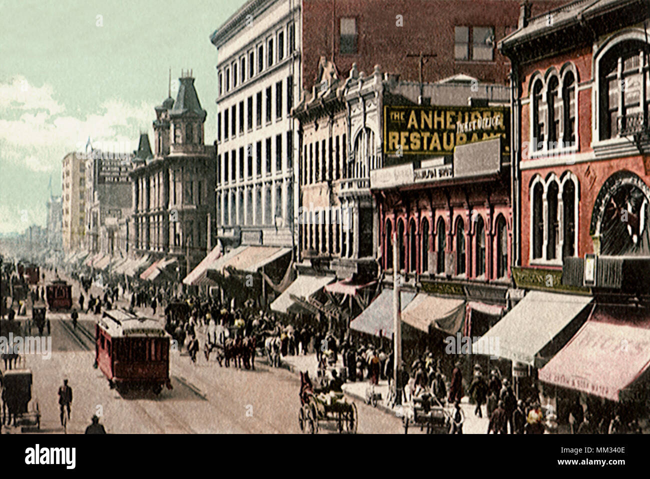 Spring Street. Los Angeles. 1910 Stock Photo - Alamy