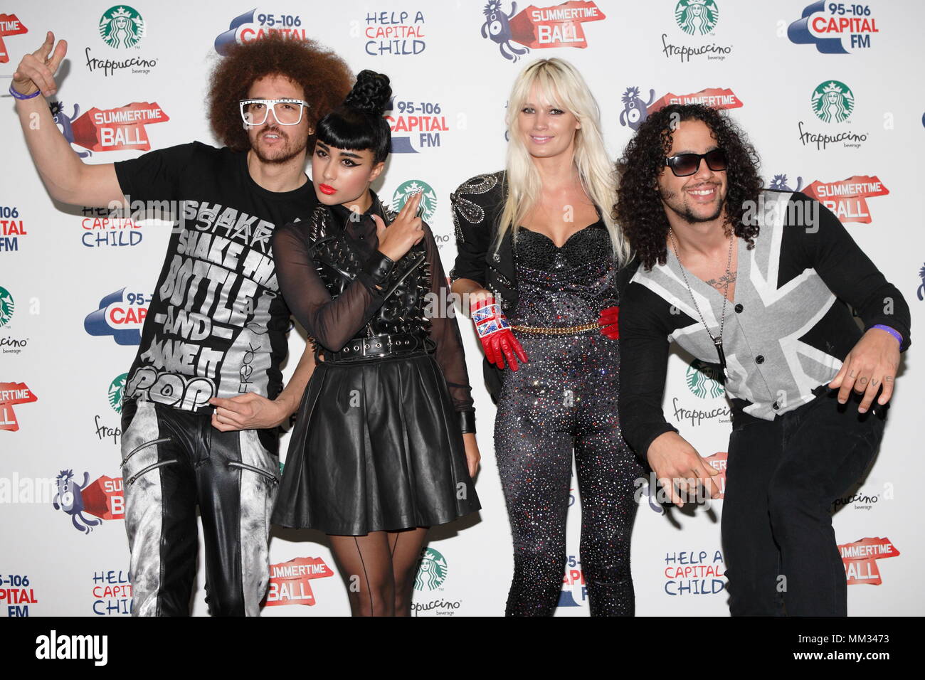 UK - LMFAO Sky Blu (Skyler Gordy) & Redfoo (Stefan Gordy) at the 95-106 ...