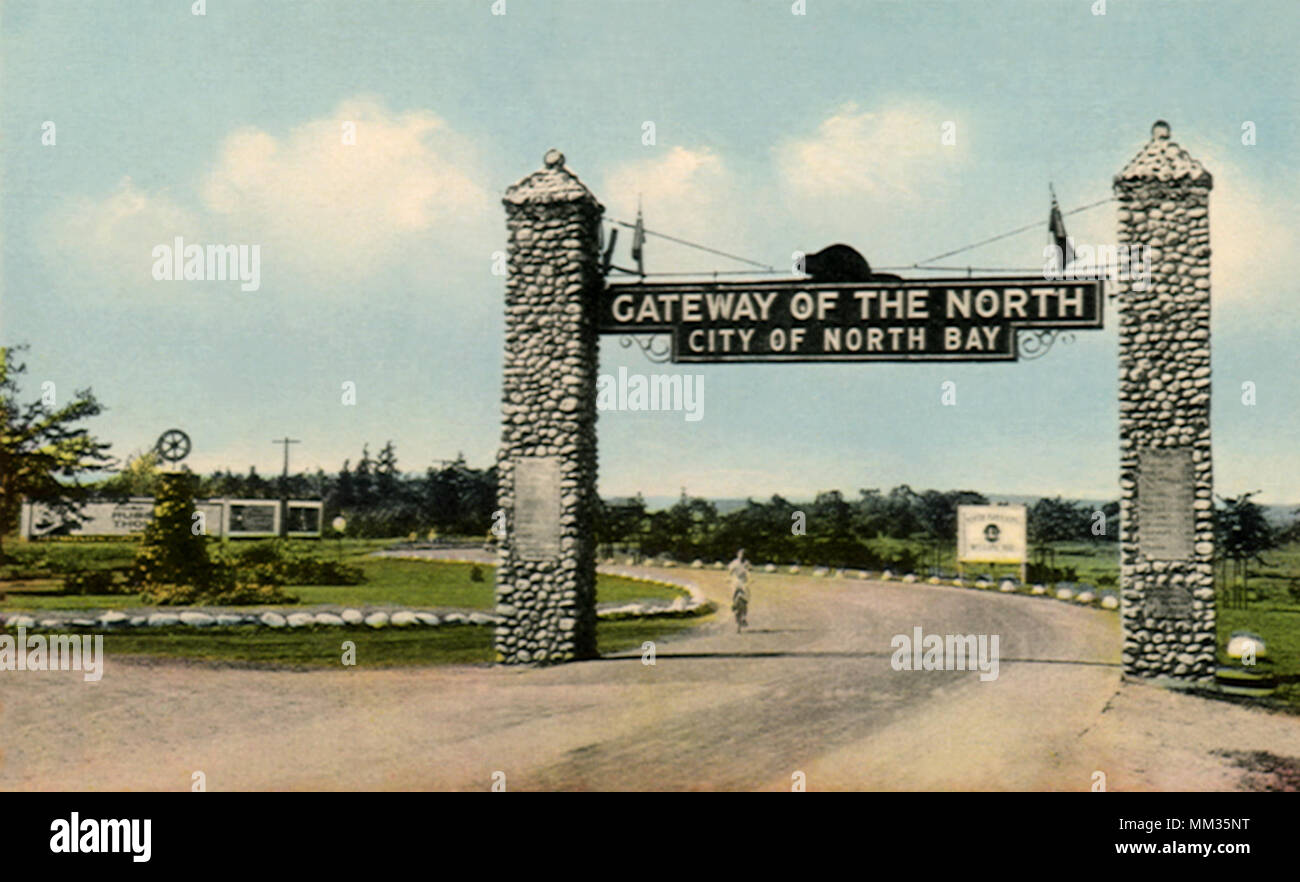 Gateway of the North. North Bay. 1920 Stock Photo - Alamy