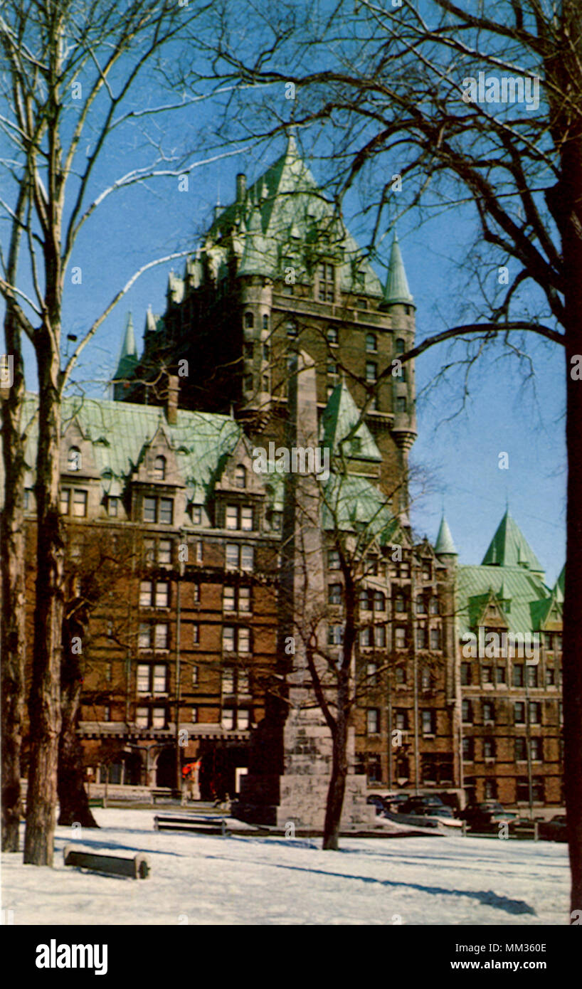 Chateau Frontenac Hotel Quebec 1961 Stock Photo Alamy