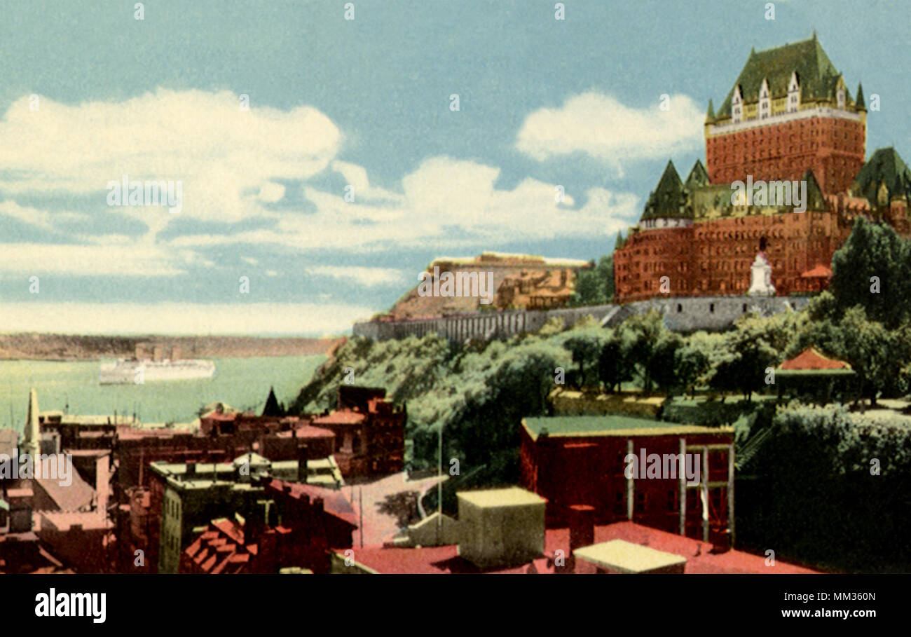 Chateau Frontenac Hotel. Quebec. 1920 Stock Photo - Alamy