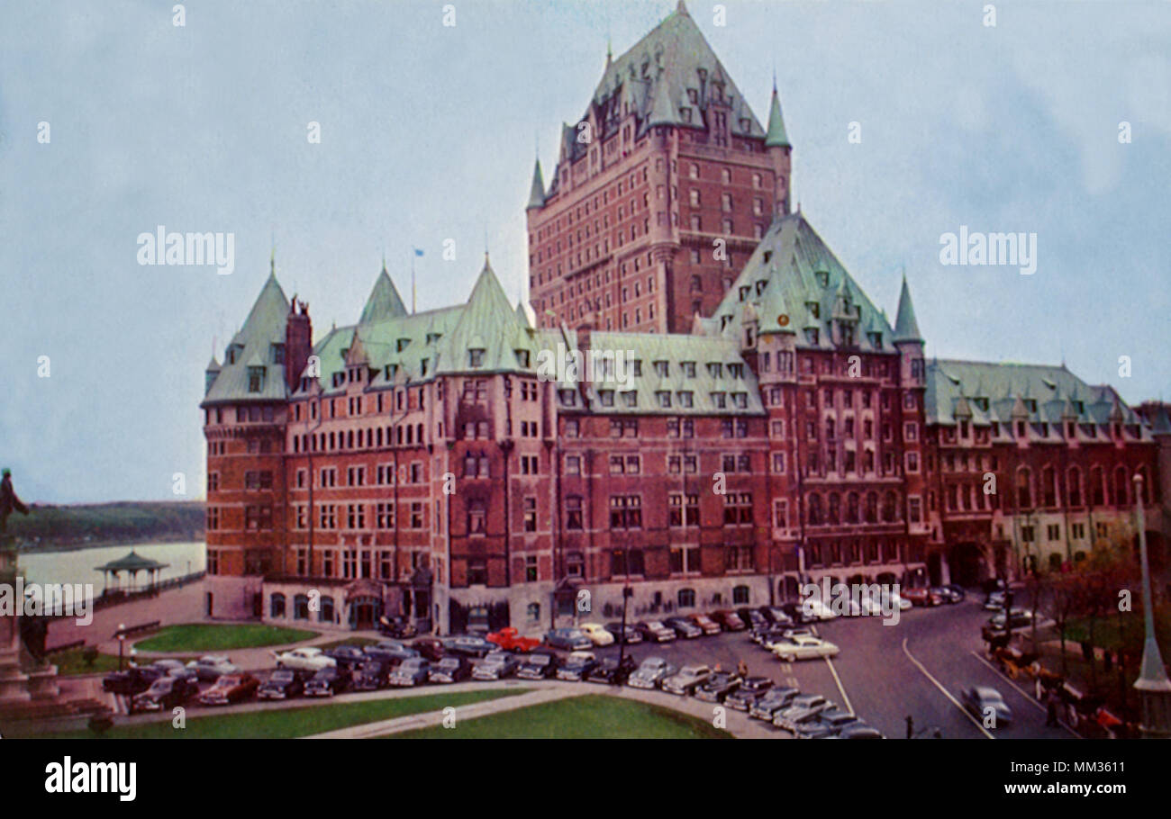 Chateau Frontenac Hotel Quebec 1960 Stock Photo Alamy