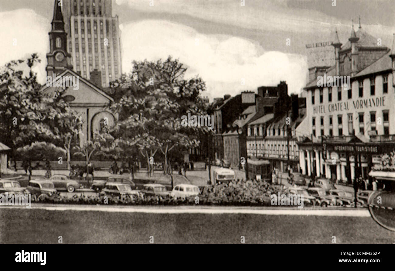 Place d'Armes. Quebec. 1930 Stock Photo - Alamy