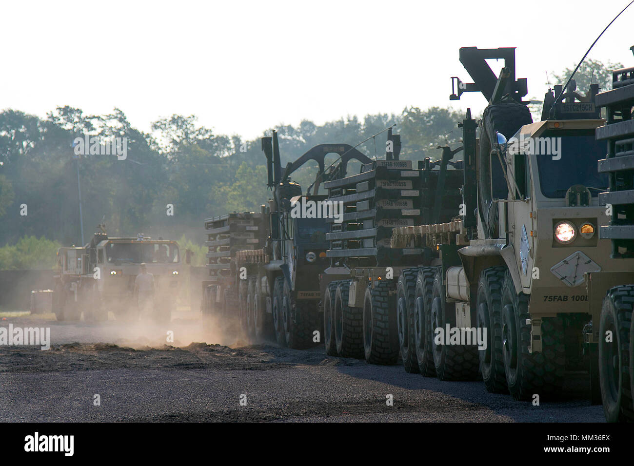 Soldiers and equipment assigned to the 100th Brigade Support Battalion ...