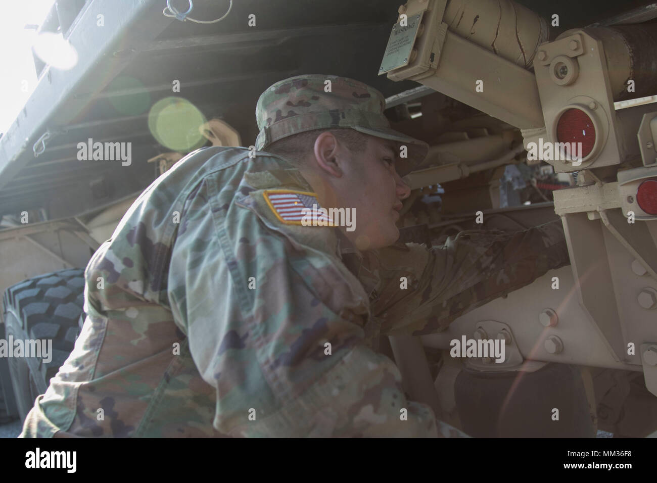 Soldiers assigned to the 100th Brigade Support Battalion, 75th Field ...
