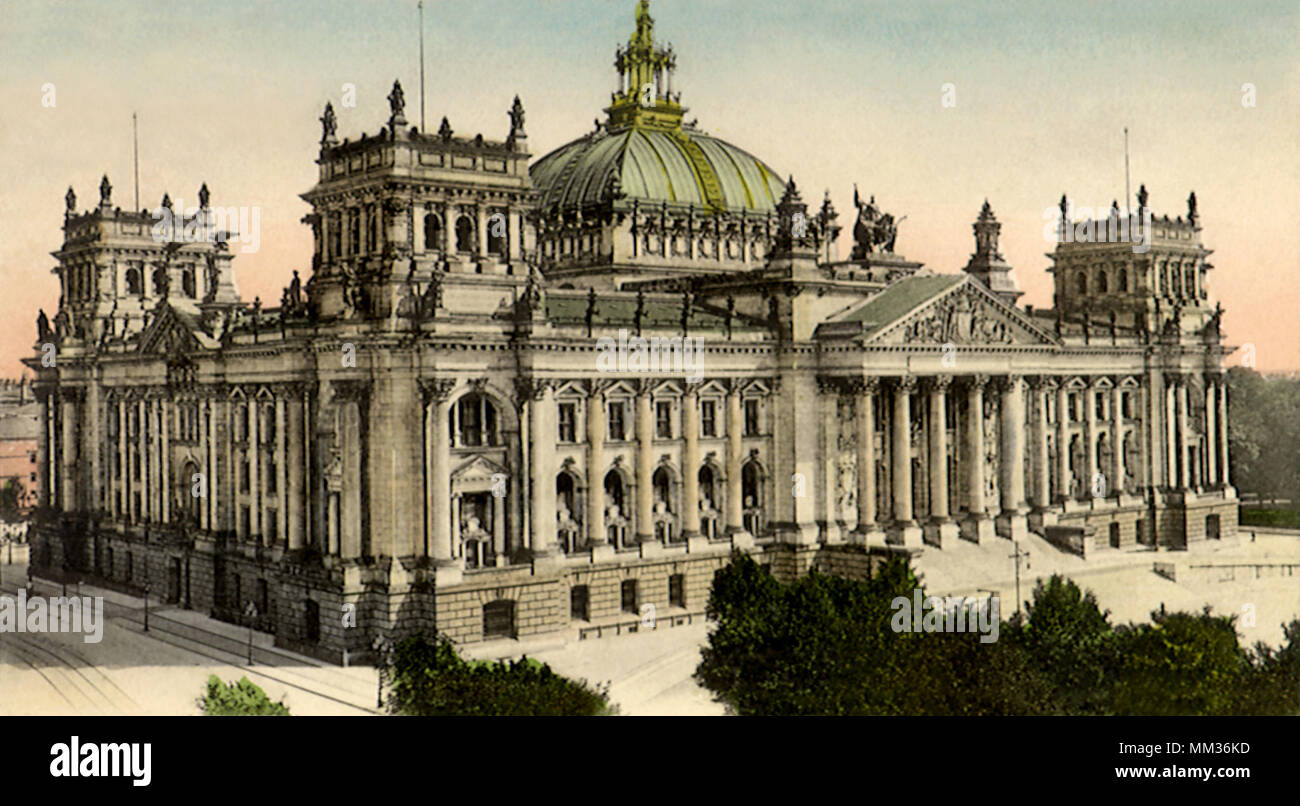 The Reichstagsgebäude. Berlin. 1910 Stock Photo - Alamy