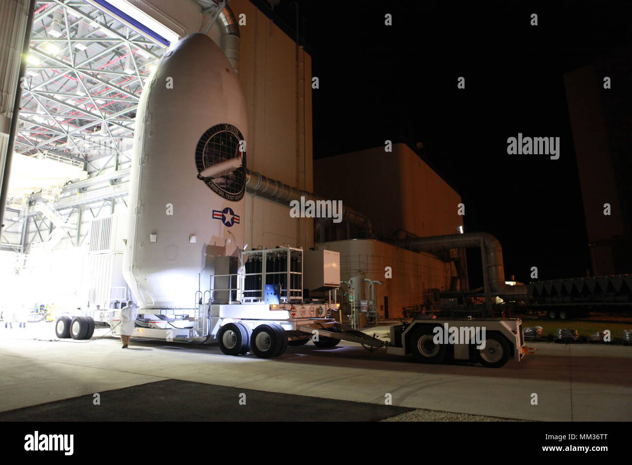The X-37B Orbital Test Vehicle (OTV-5) is being staged in preparation ...