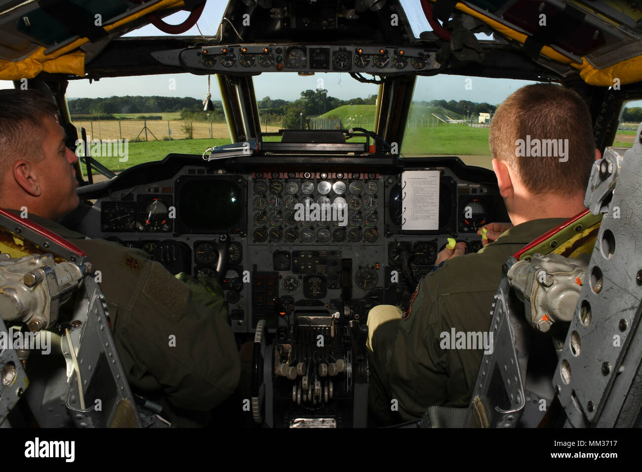 Pilots from the 343rd Bomb Squadron run through their checks in the ...