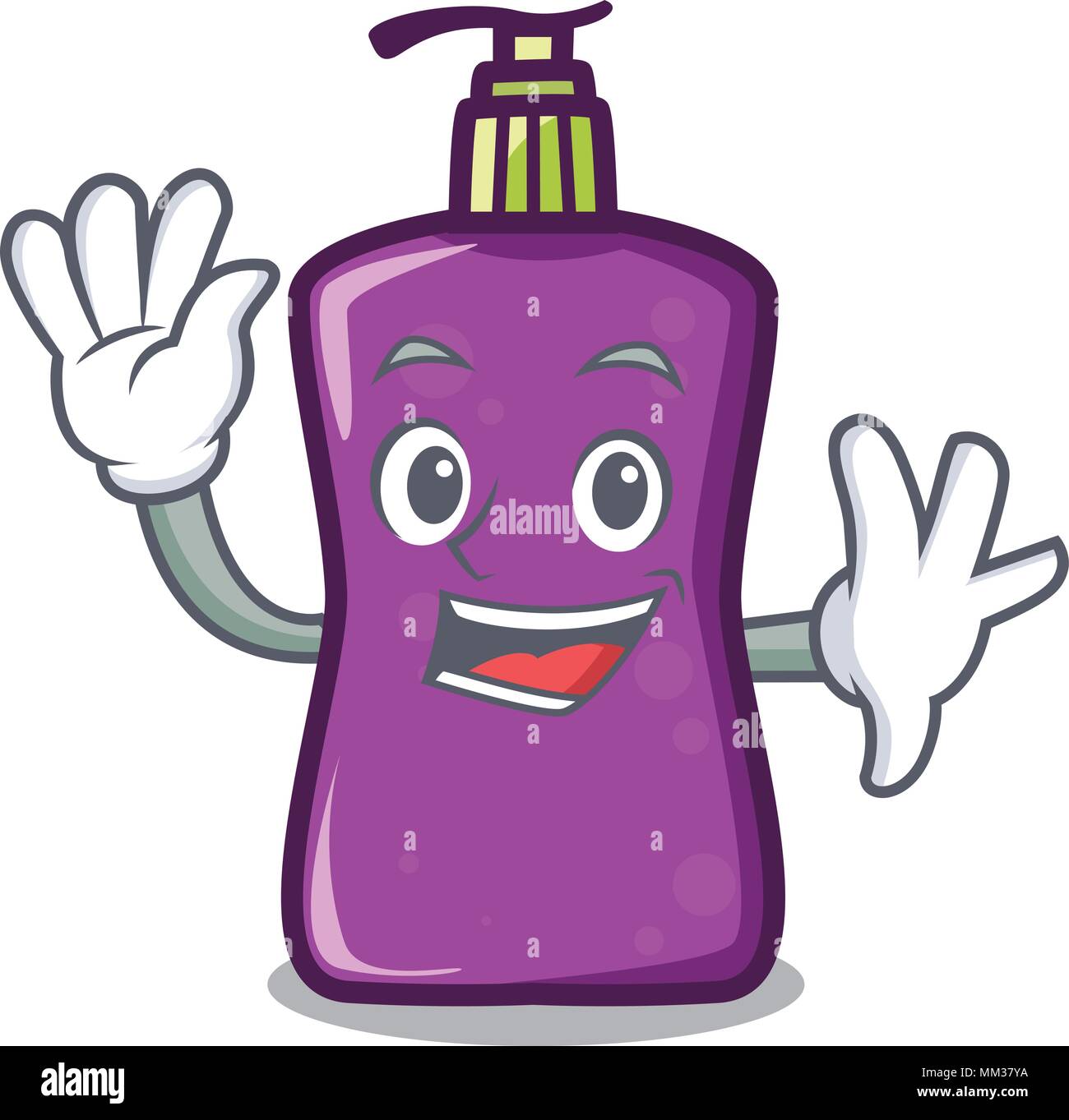 Hand open shampoo bottle Stock Vector Images - Alamy