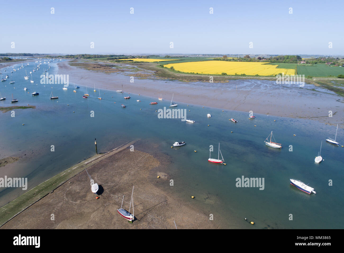 aerial views of bosham and the surrounding chichester harbour area of ...