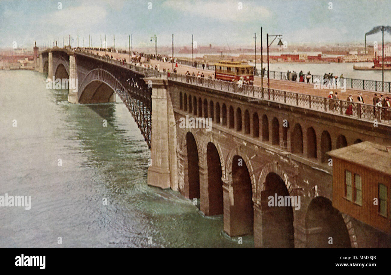 Eads Bridge. Saint Louis. 1910 Stock Photo - Alamy