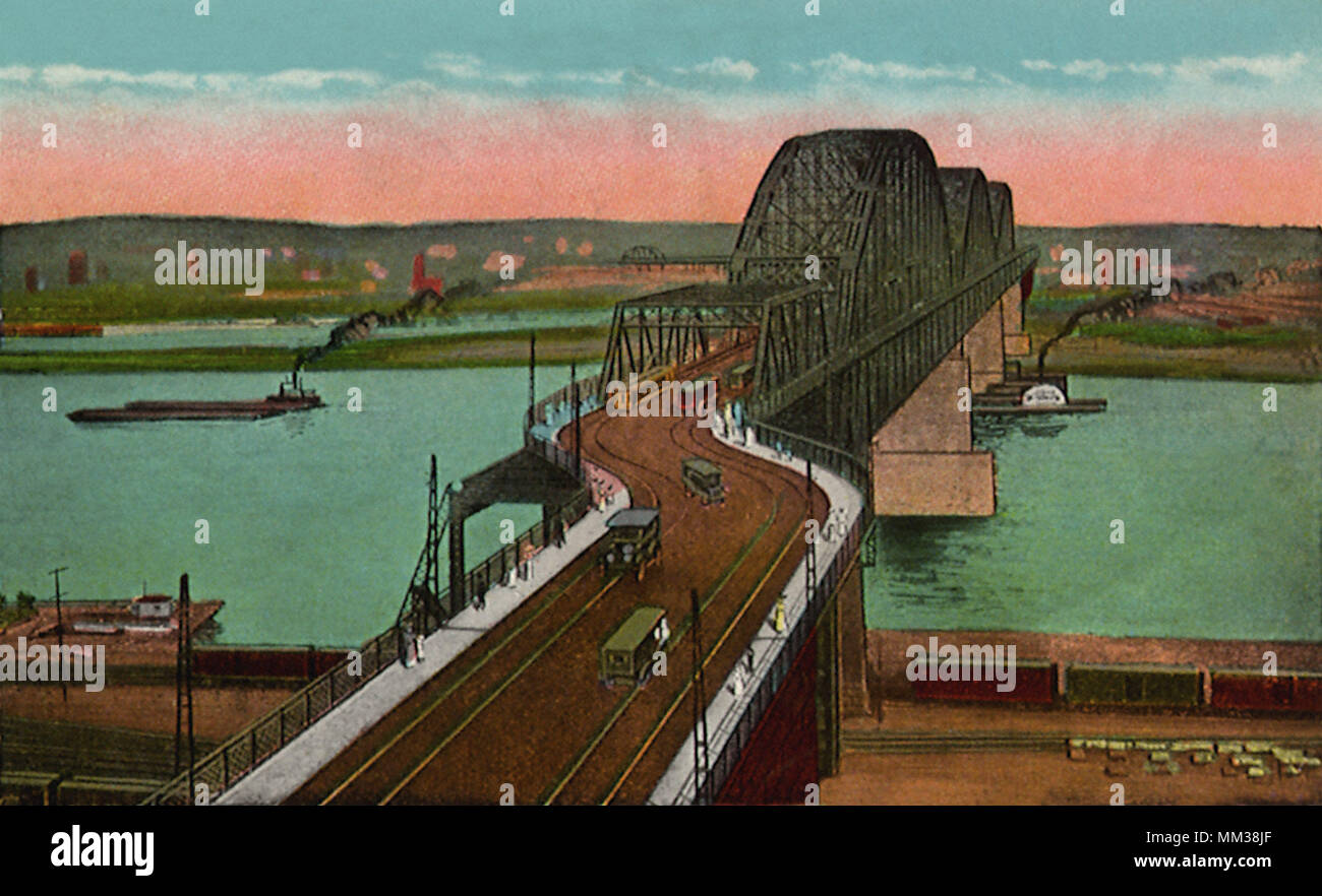 Municipal Bridge. Saint Louis. 1920 Stock Photo - Alamy