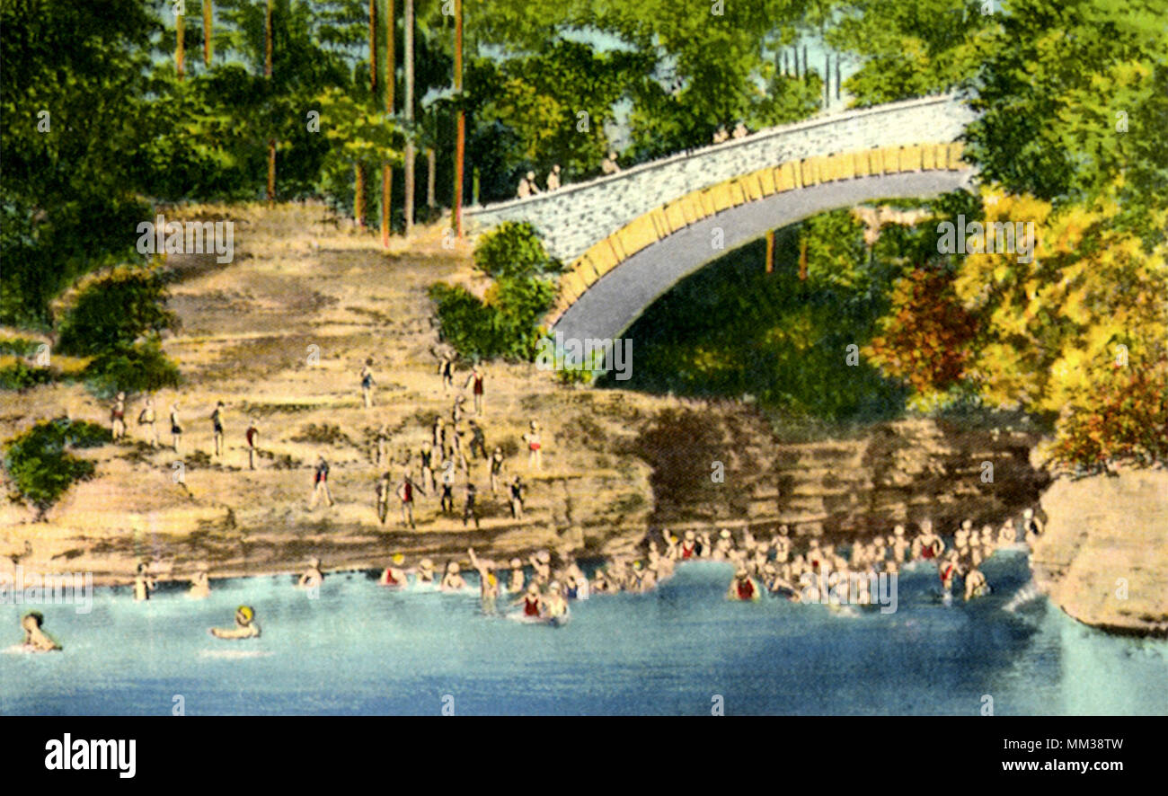 Beebe Lake Swimming Pool. Ithaca. 1943 Stock Photo - Alamy