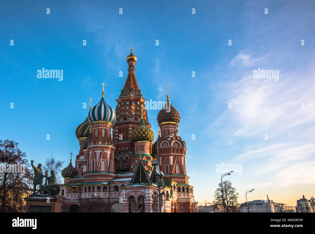 Moscow, Russia, Red square, Cathedral of Vasily the Blessed Stock Photo ...
