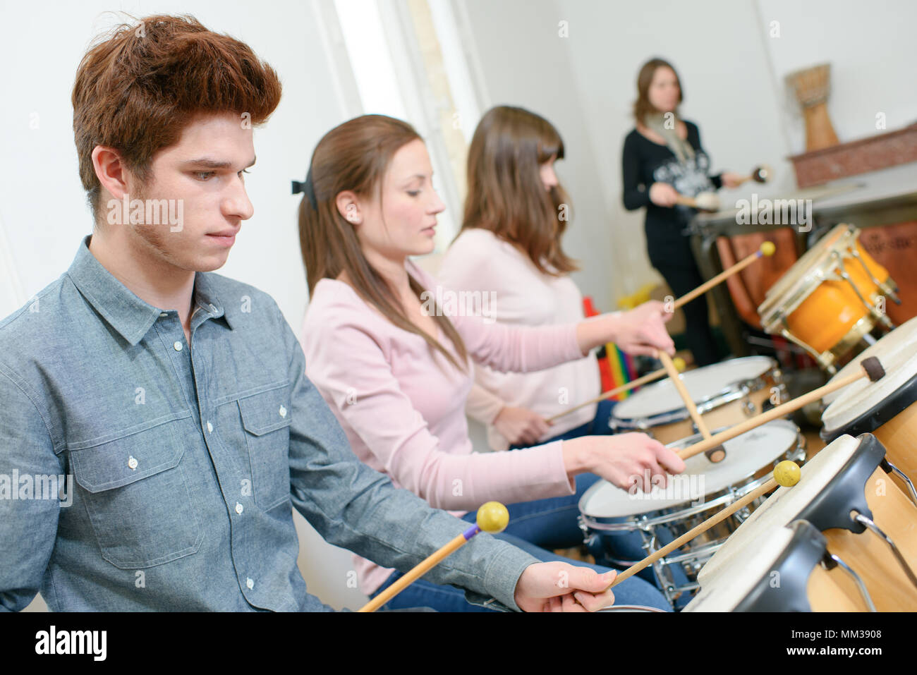 Girl percussionist hi-res stock photography and images - Alamy