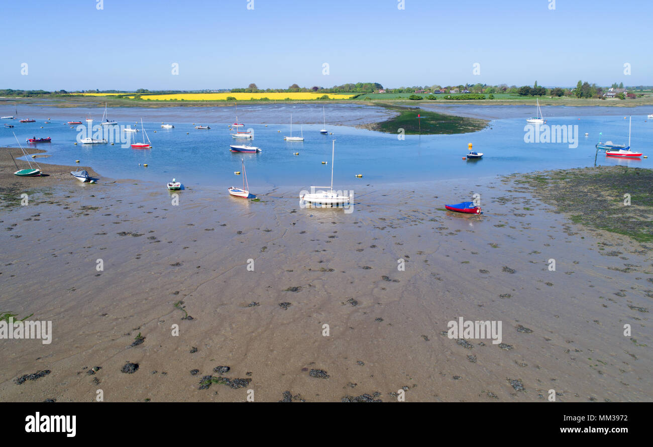 aerial views of bosham and the surrounding chichester harbour area of ...