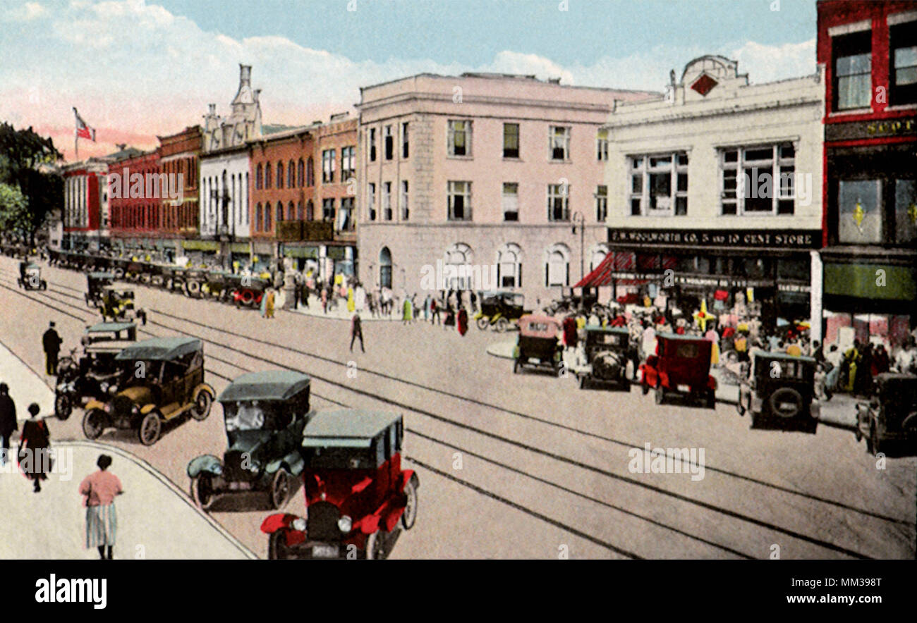 Main Street looking East. Batavia. 1925 Stock Photo - Alamy