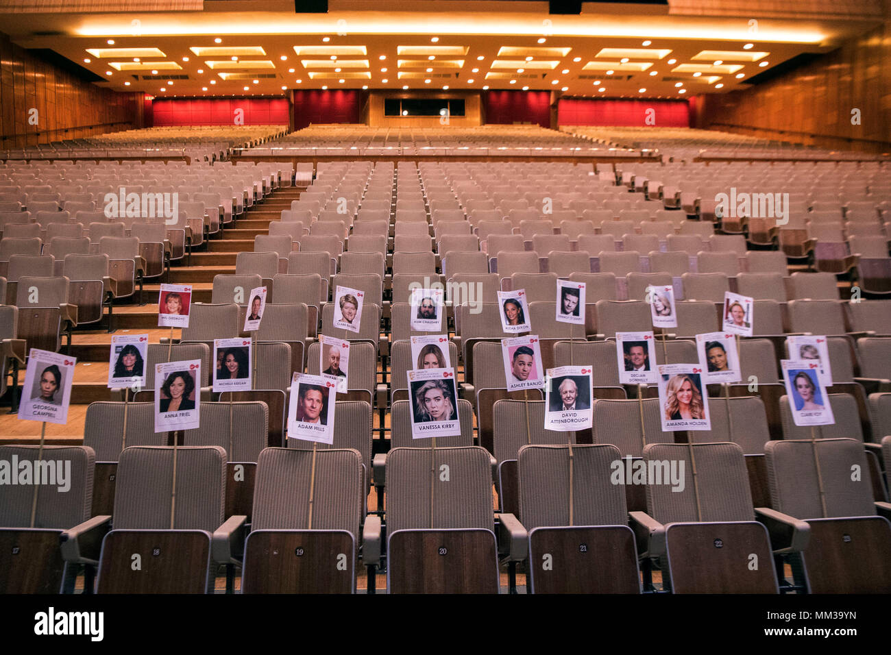 "Heads on sticks" are positioned to check for camera blocking during ...