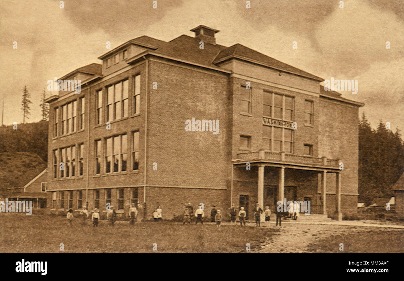Washington School. Centralia. 1913 Stock Photo - Alamy