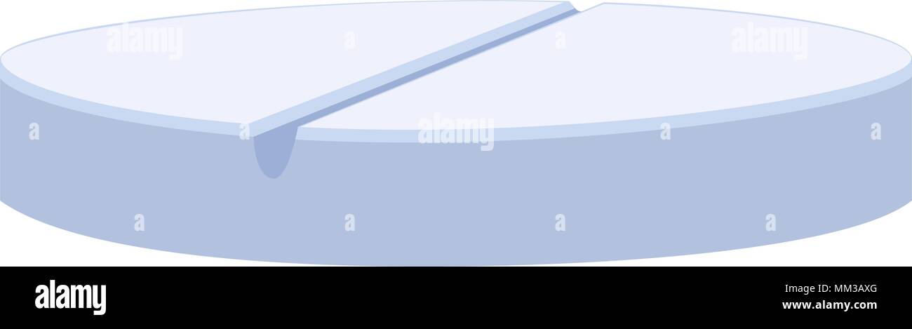 Cartoon pastel round pill isolated on white background side view ...