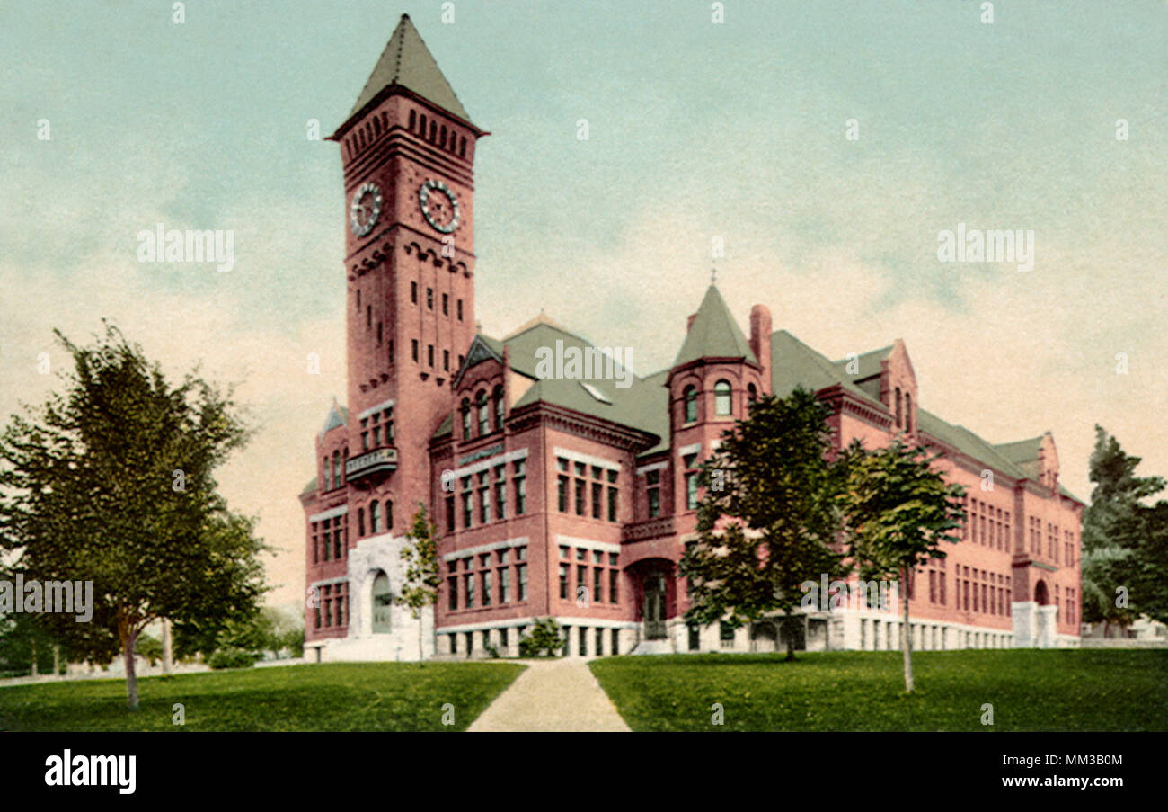 High School. Spokane. 1911 Stock Photo - Alamy