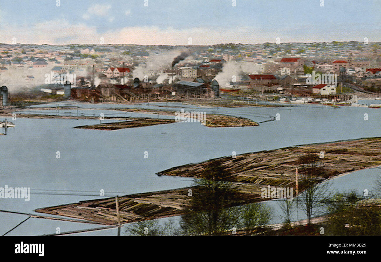 Ballard & Lumber Mills. Seattle. 1915 Stock Photo - Alamy