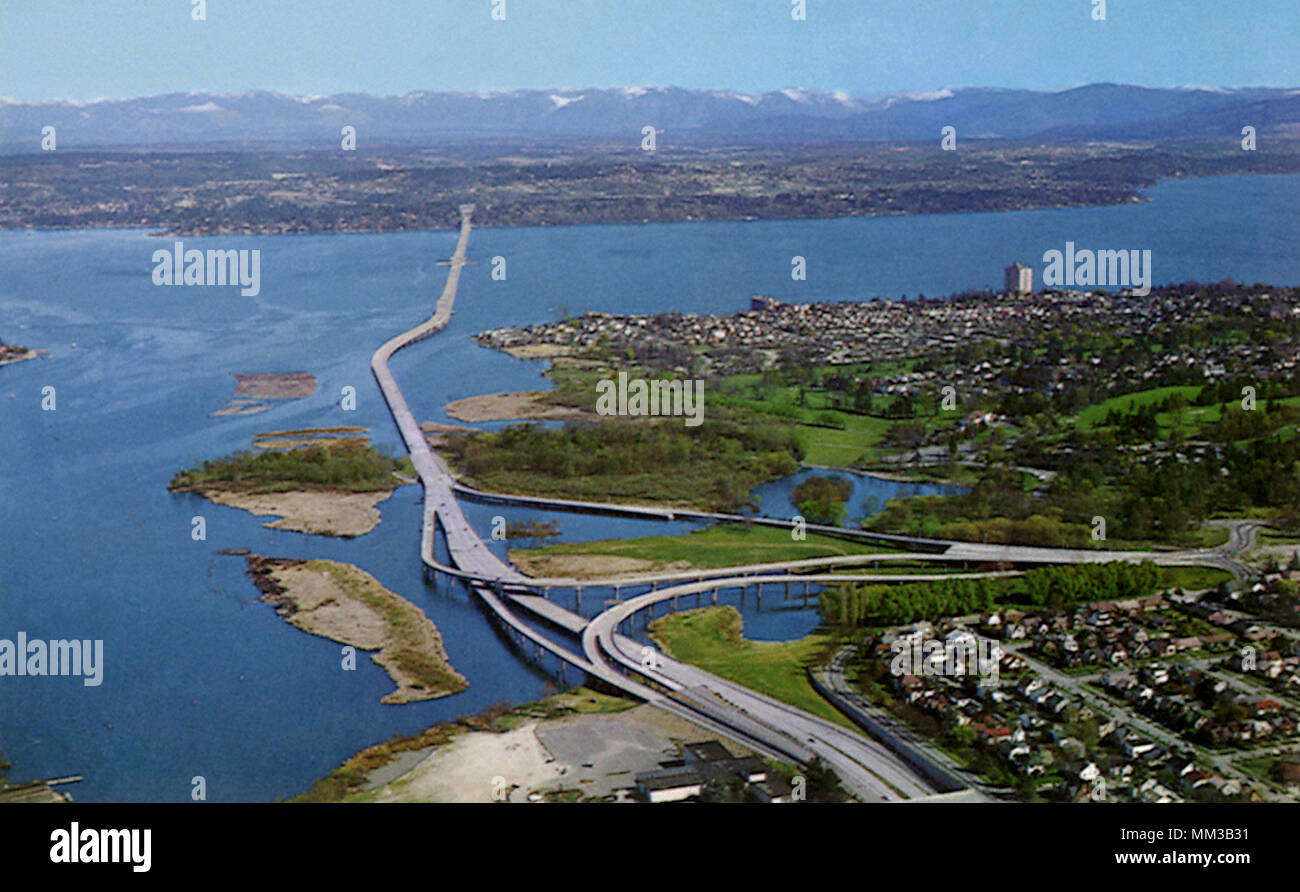 Evergreen Point Bridge. Seattle. 1967 Stock Photo - Alamy